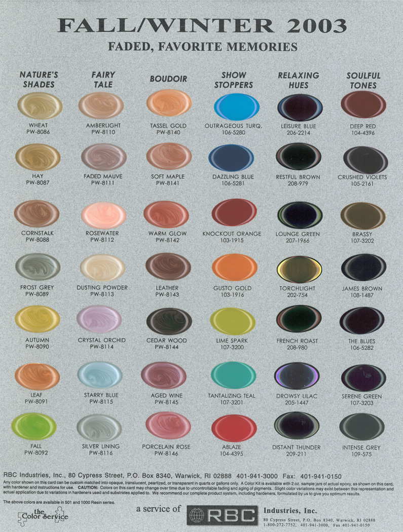Color Cards - RBC Industries