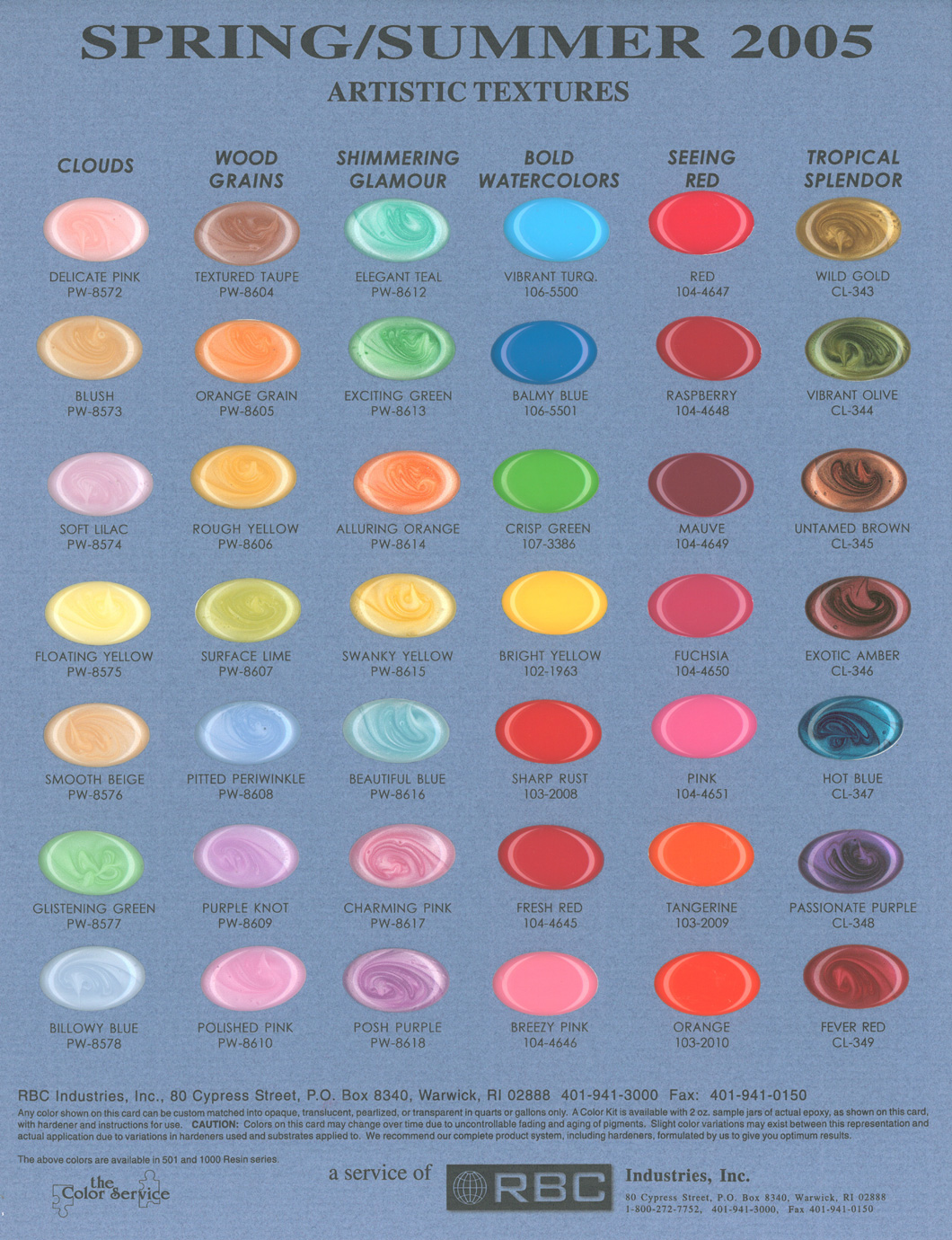 Color Cards - RBC Industries