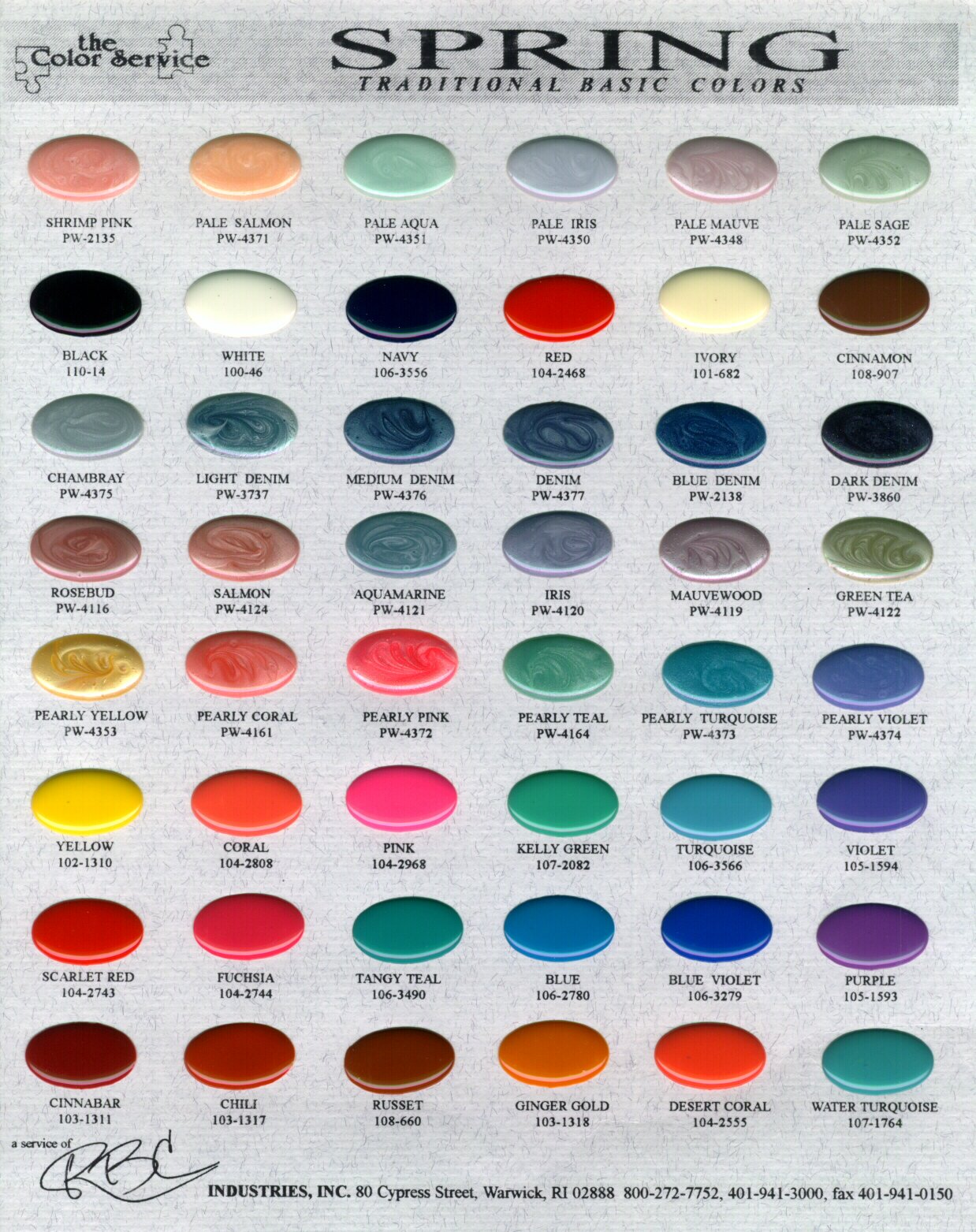 Color Cards - RBC Industries